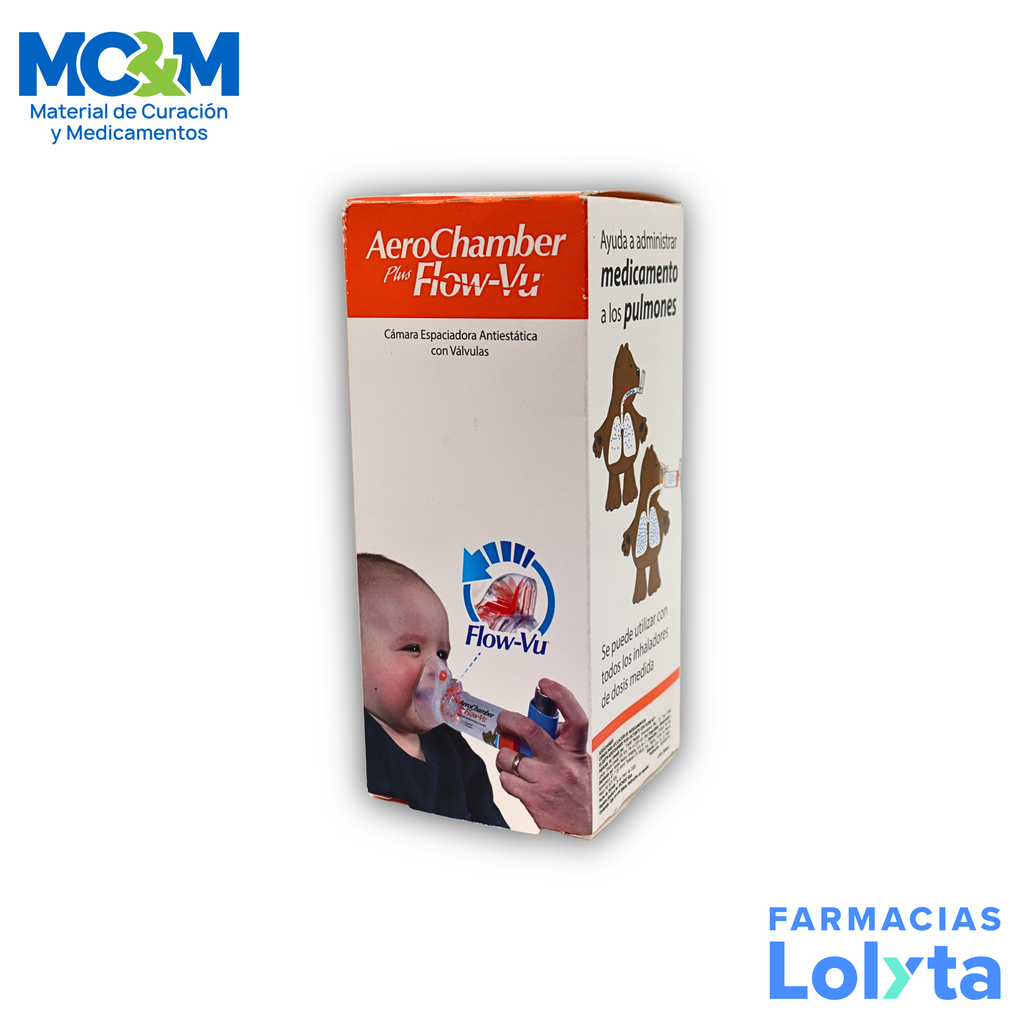 AEROCHAMBER PLUS FLOW-VU LACTANTE (0-18 MESES) CAMARA ESPACIADORA ANTIESTATICA CON VALVULAS PARA ...